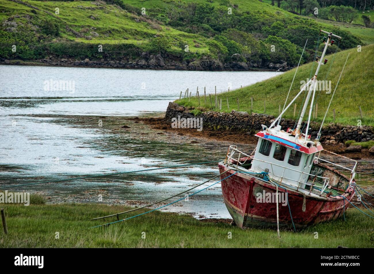 Ship stranded by the river, Ireland Stock Photo - Alamy