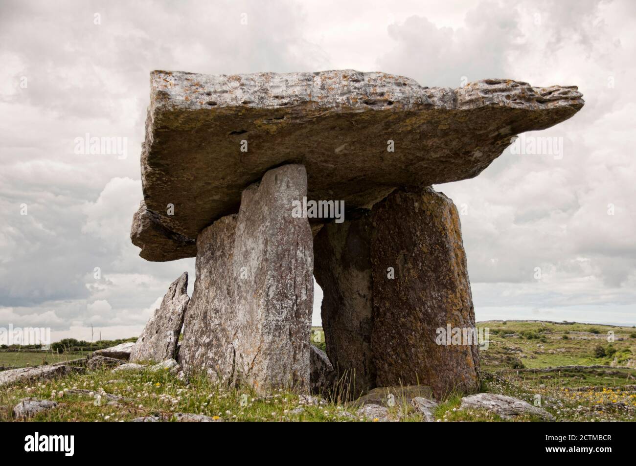 Poulnabrone dolmen in the Burren, County Clare, Ireland, Neolithic ...