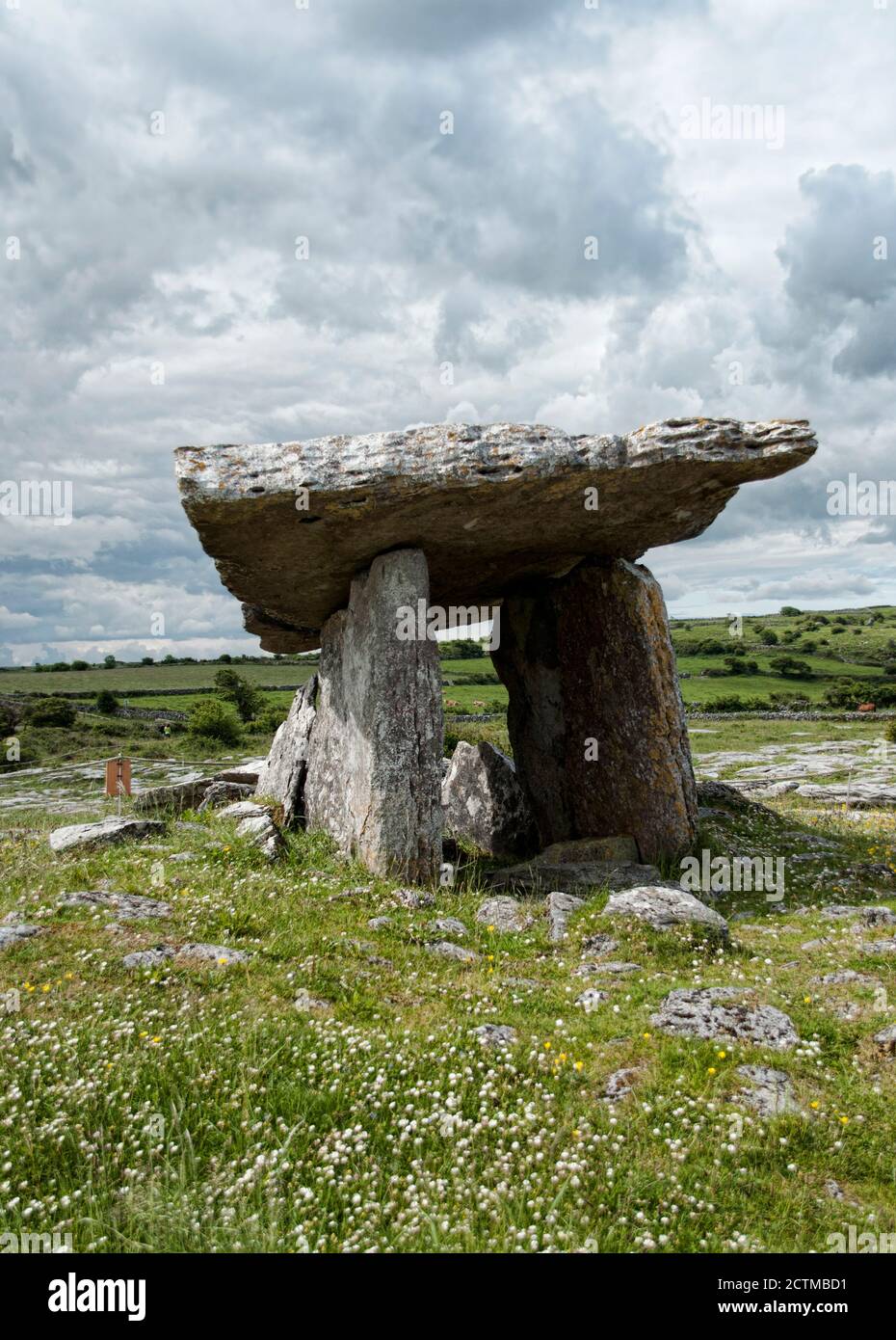Poulnabrone dolmen in the Burren, County Clare, Ireland, Neolithic ...