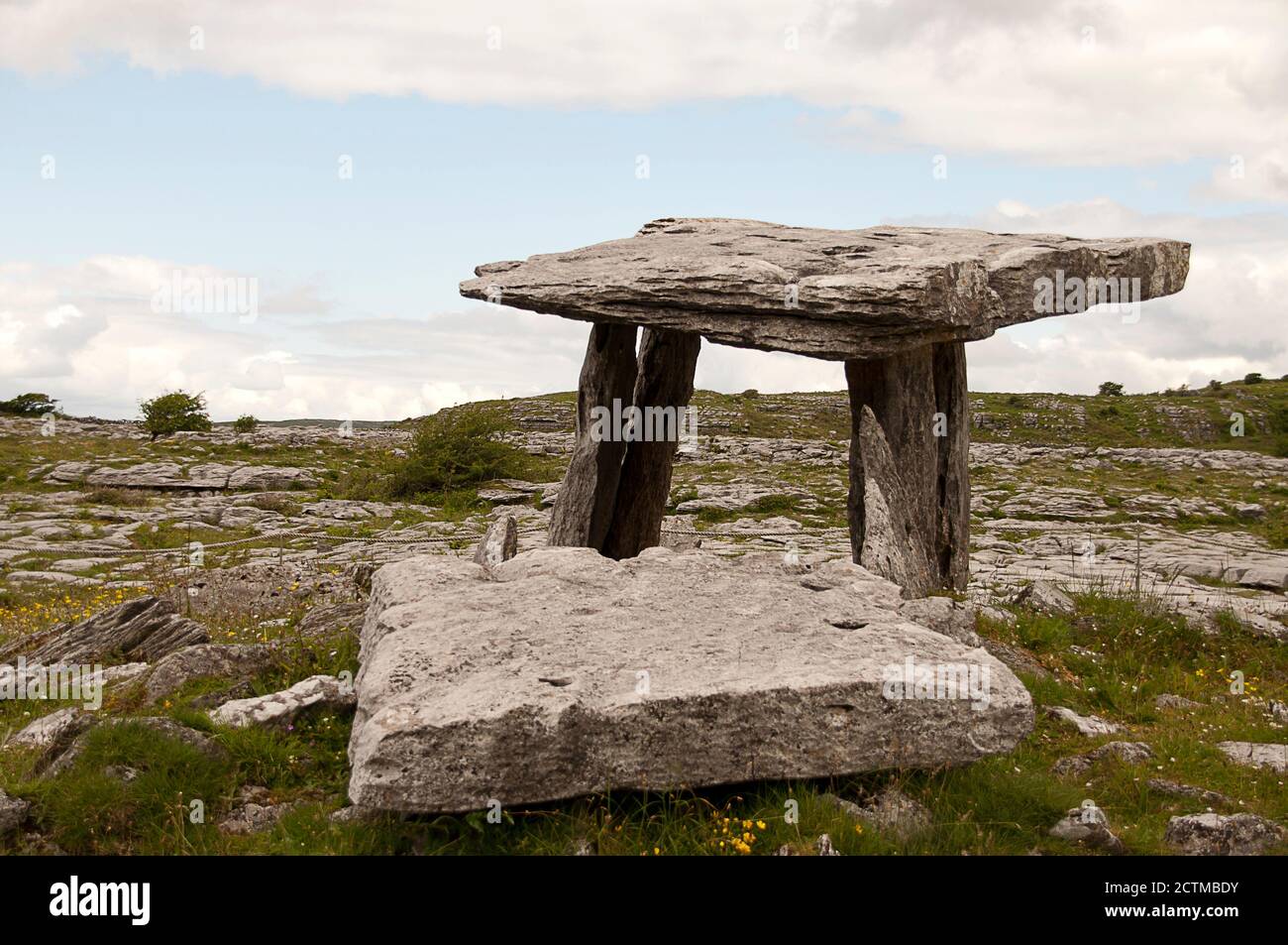 Poulnabrone dolmen in the Burren, County Clare, Ireland, Neolithic ...