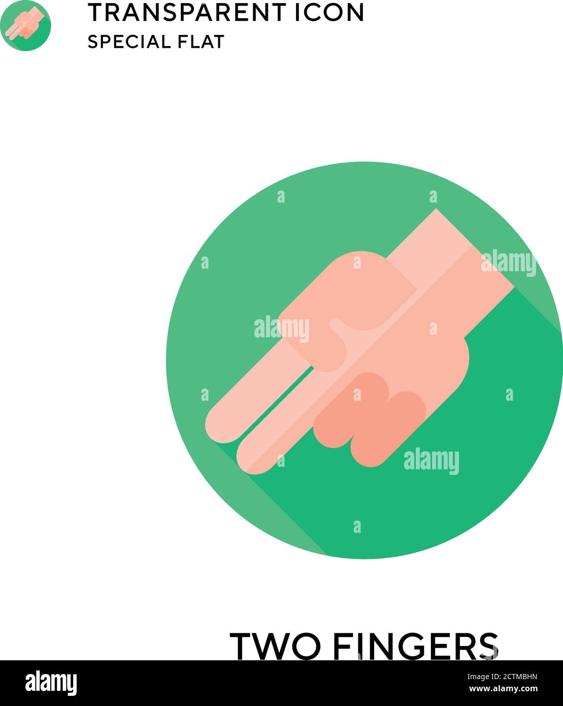 Girl showing two fingers Stock Vector Images - Alamy