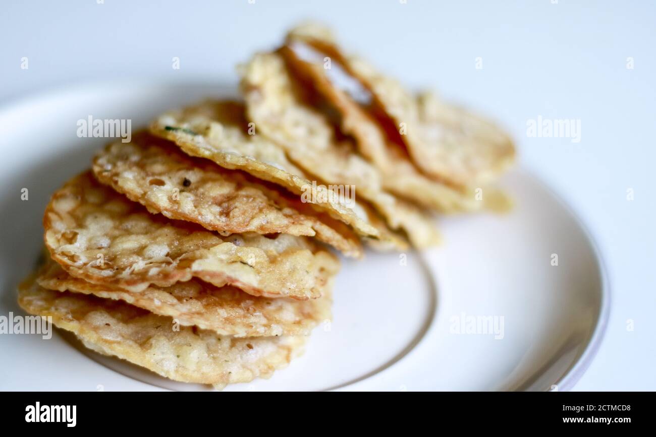 Kripik tempe or traditional tempeh cips. Popular Indonesian snack Stock ...