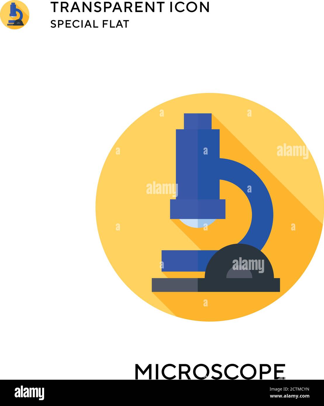 Microscope vector icon. Flat style illustration. EPS 10 vector Stock ...