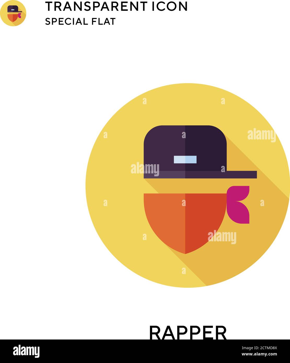 Rapper vector icon. Flat style illustration. EPS 10 vector Stock Vector ...