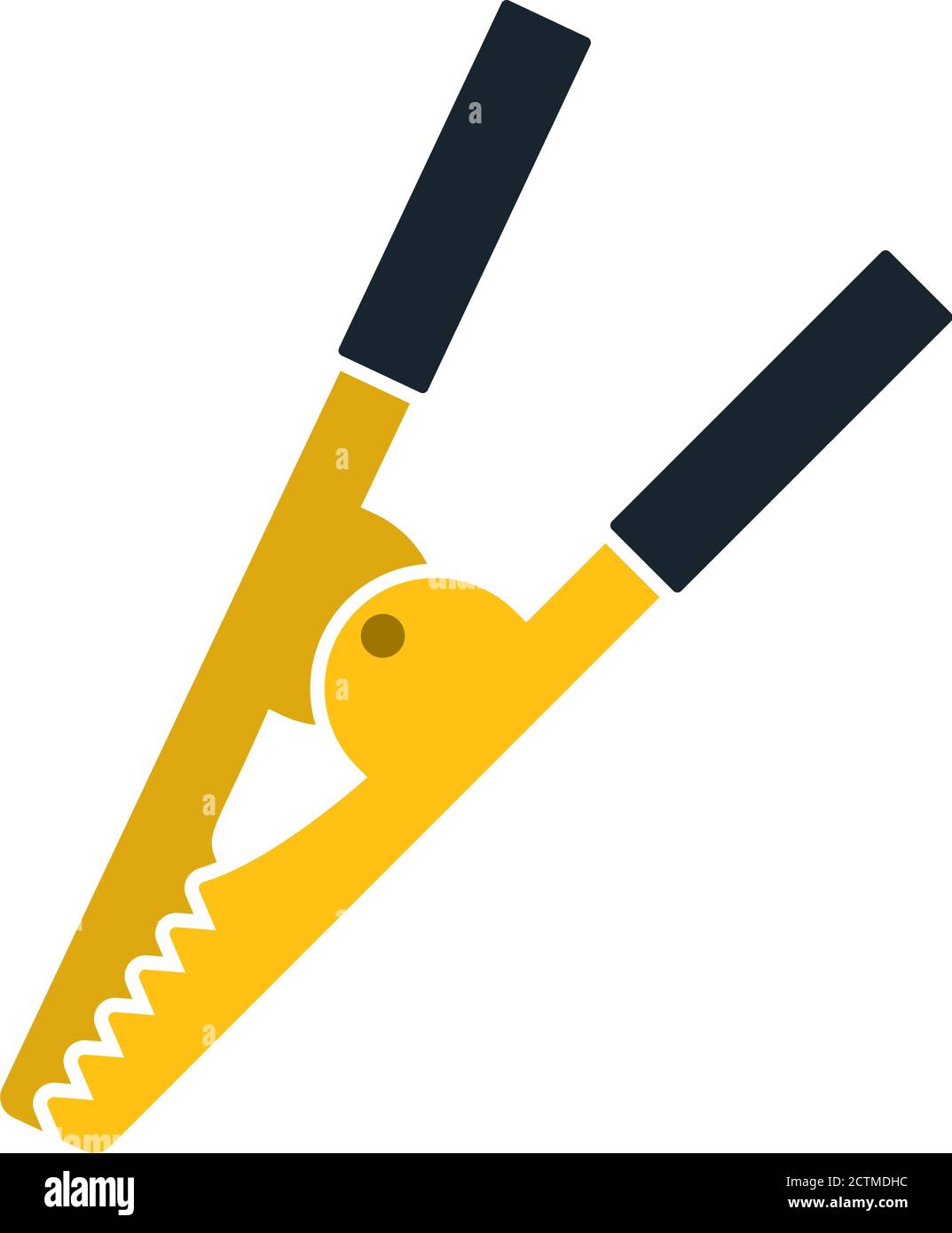 Crocodile Clip Icon. Flat Color Design. Vector Illustration Stock ...