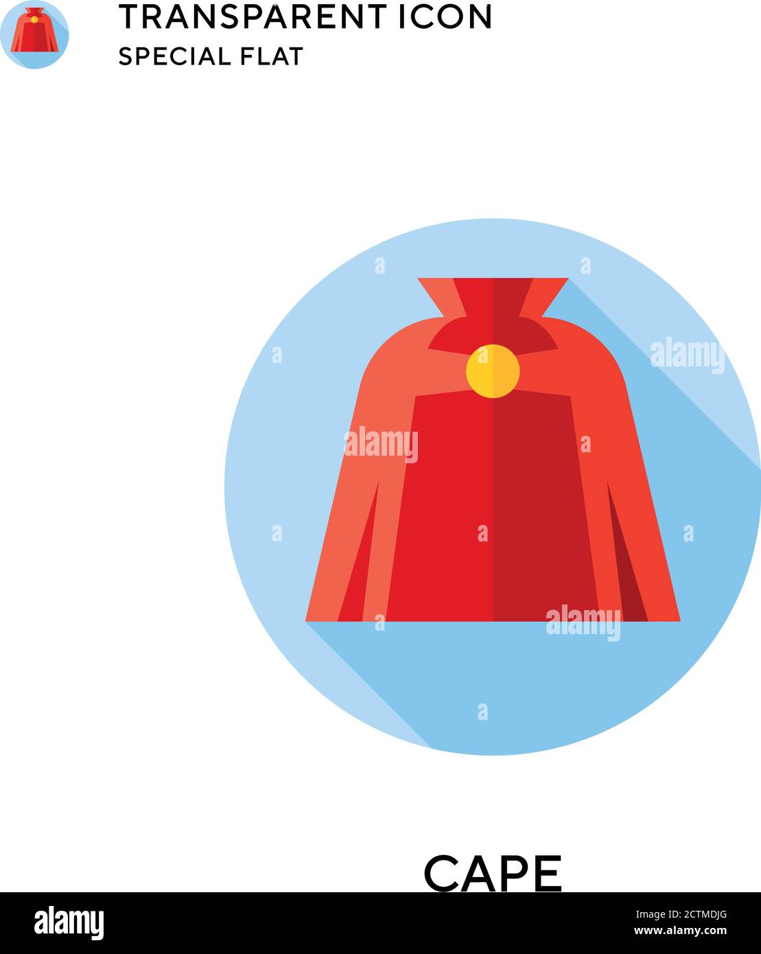 Cape vector icon. Flat style illustration. EPS 10 vector Stock Vector ...