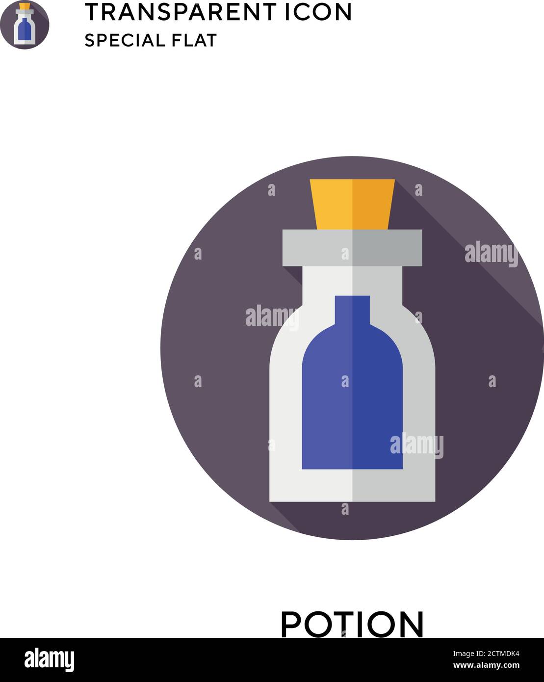 Potion vector icon. Flat style illustration. EPS 10 vector Stock Vector ...