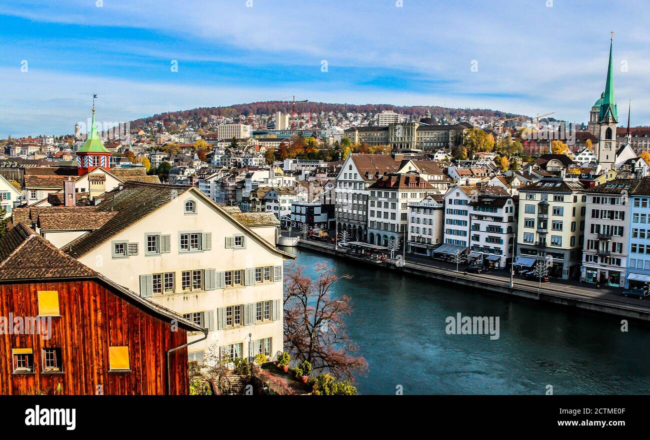 Aerial view of Zurich, Switzerland Stock Photo - Alamy