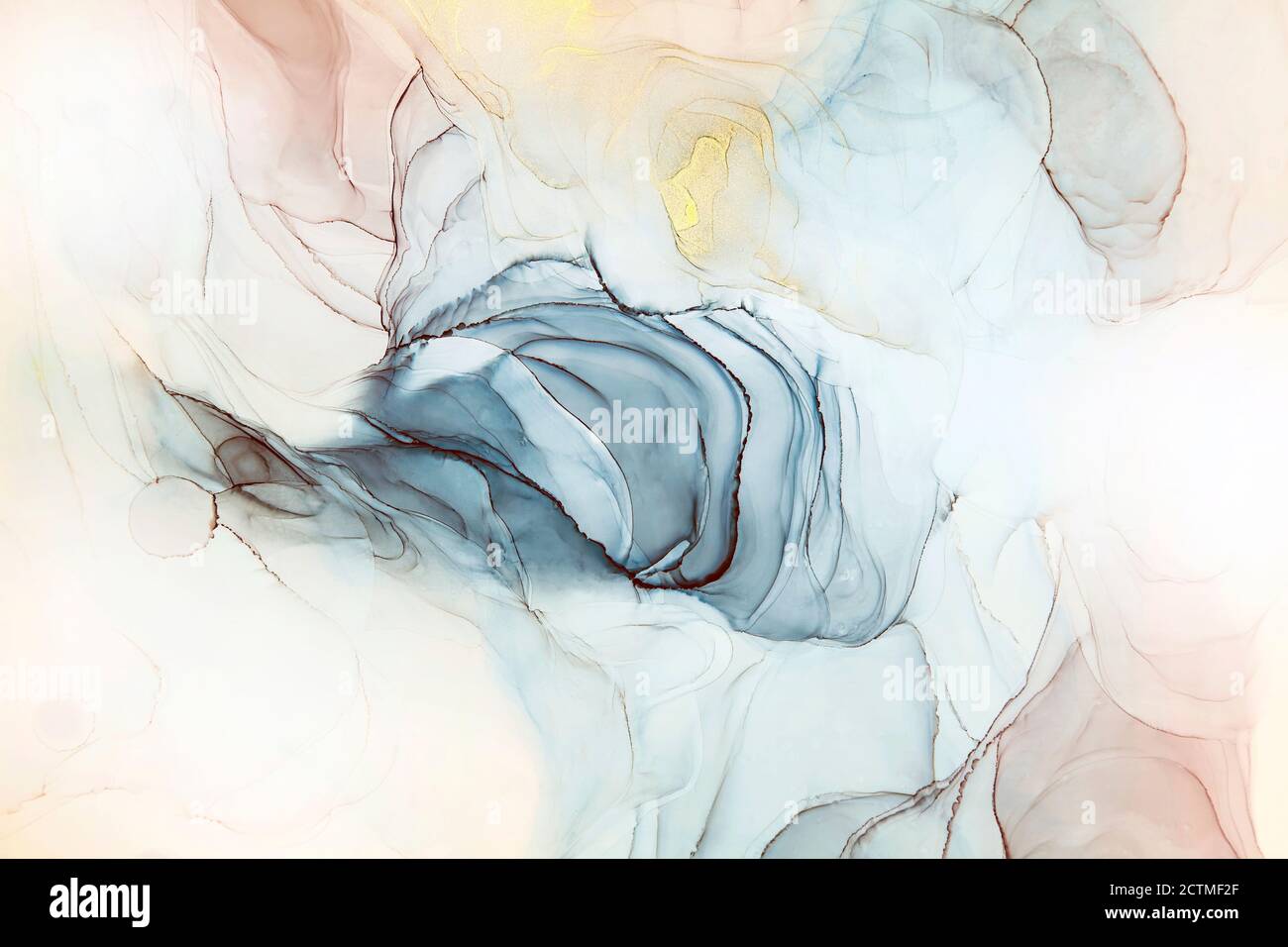 Abstract alcohol ink fluid art painting Stock Photo - Alamy