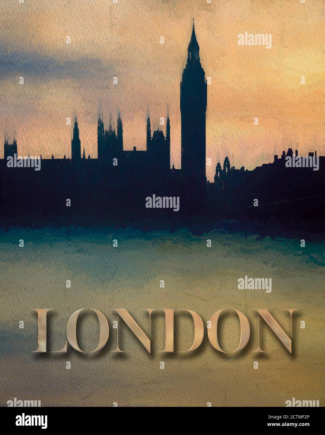 CONTEMPORARY ART: London Poster Stock Photo - Alamy
