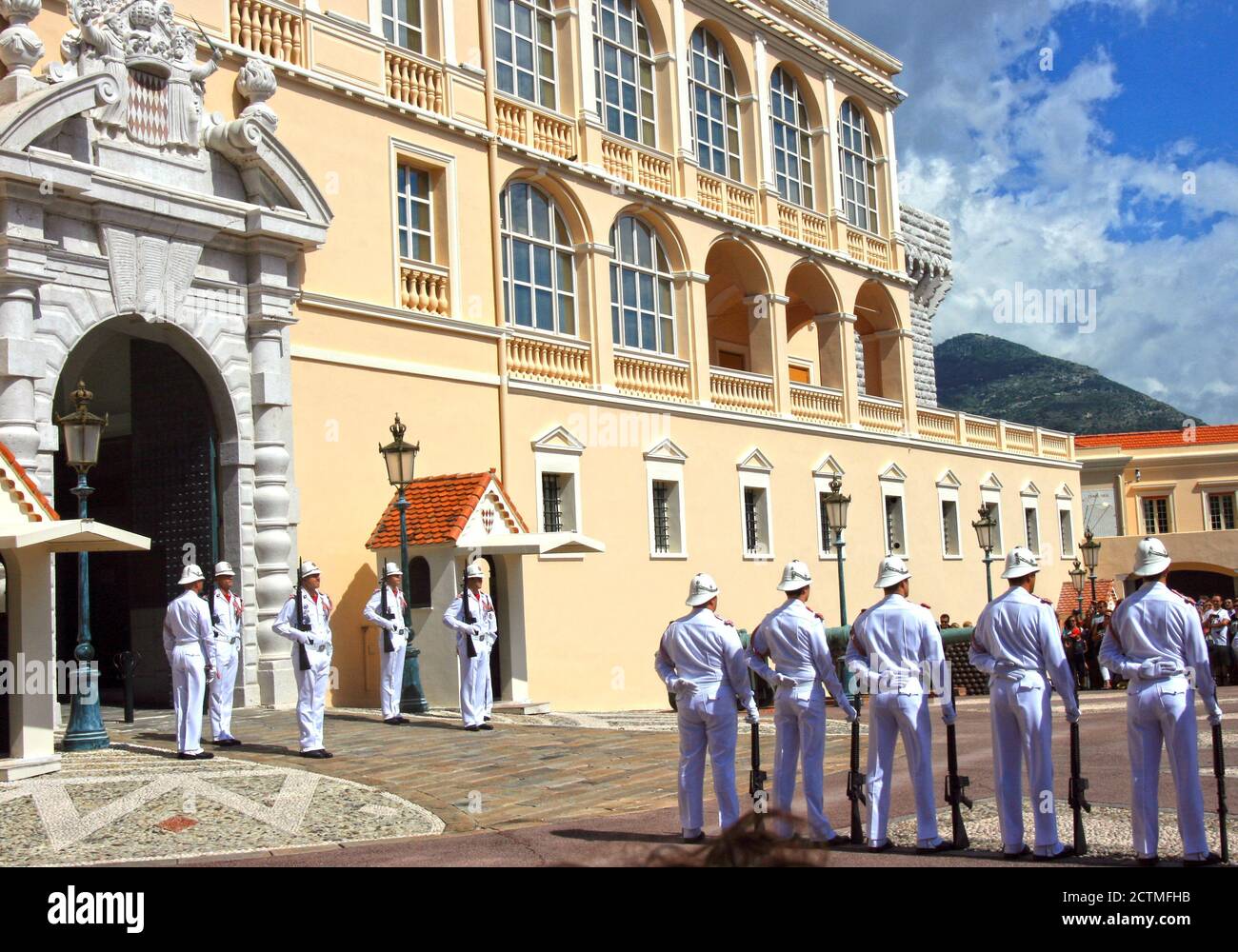 Every day at noon, a changing of the guard ceremony takes place on the ...