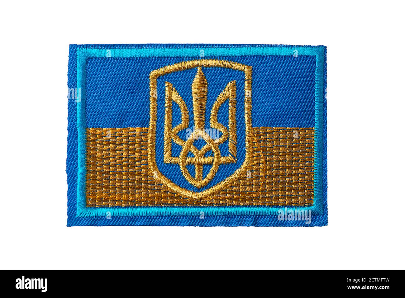 Ukrainian flag badge isolated on white background Stock Photo - Alamy