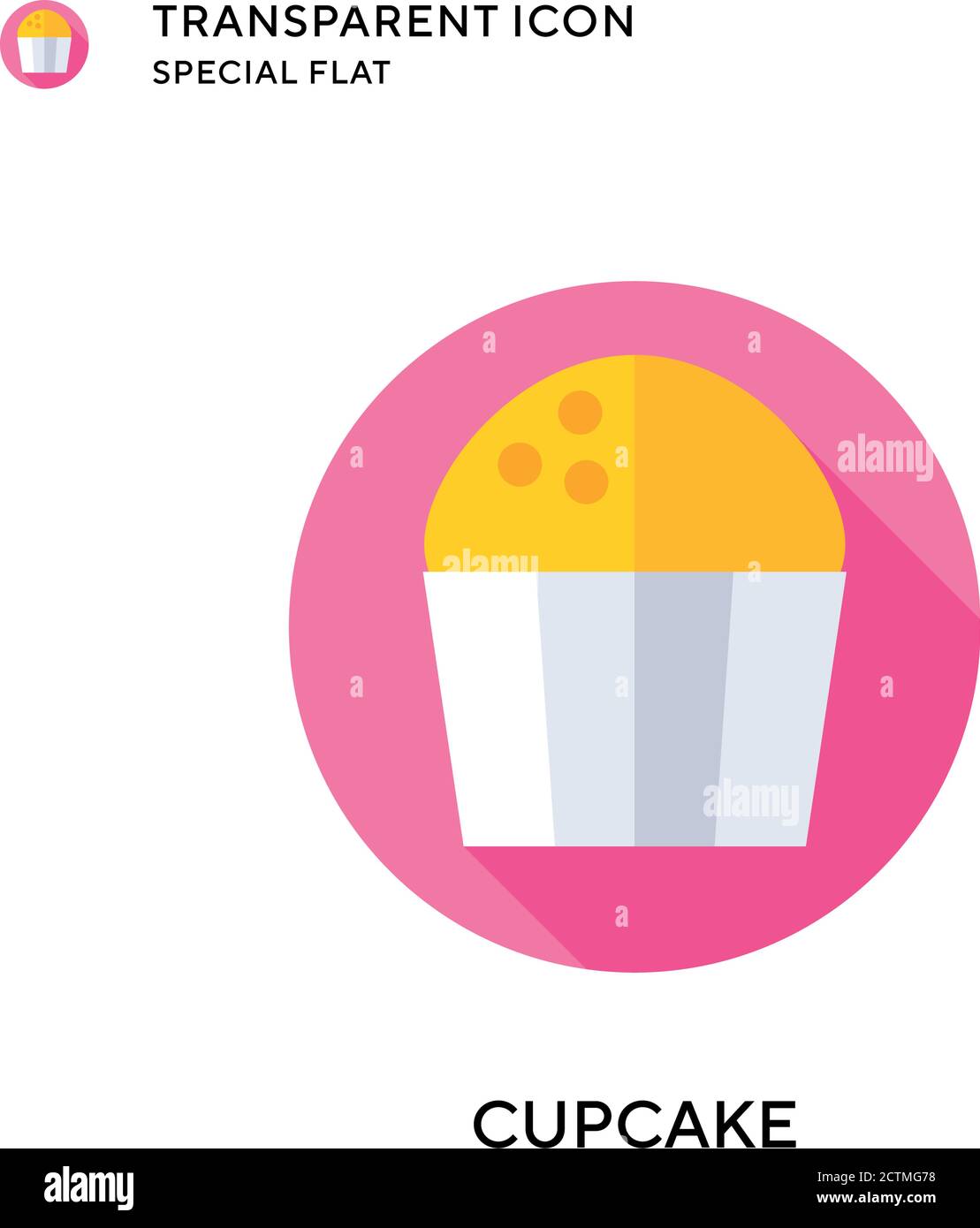 Cupcake vector icon. Flat style illustration. EPS 10 vector Stock ...
