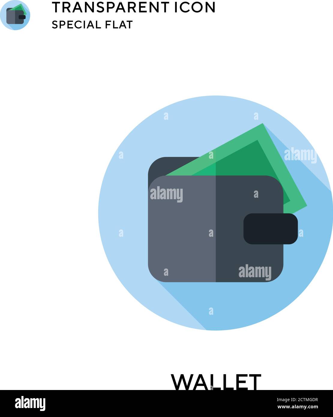 Wallet vector icon. Flat style illustration. EPS 10 vector Stock Vector ...