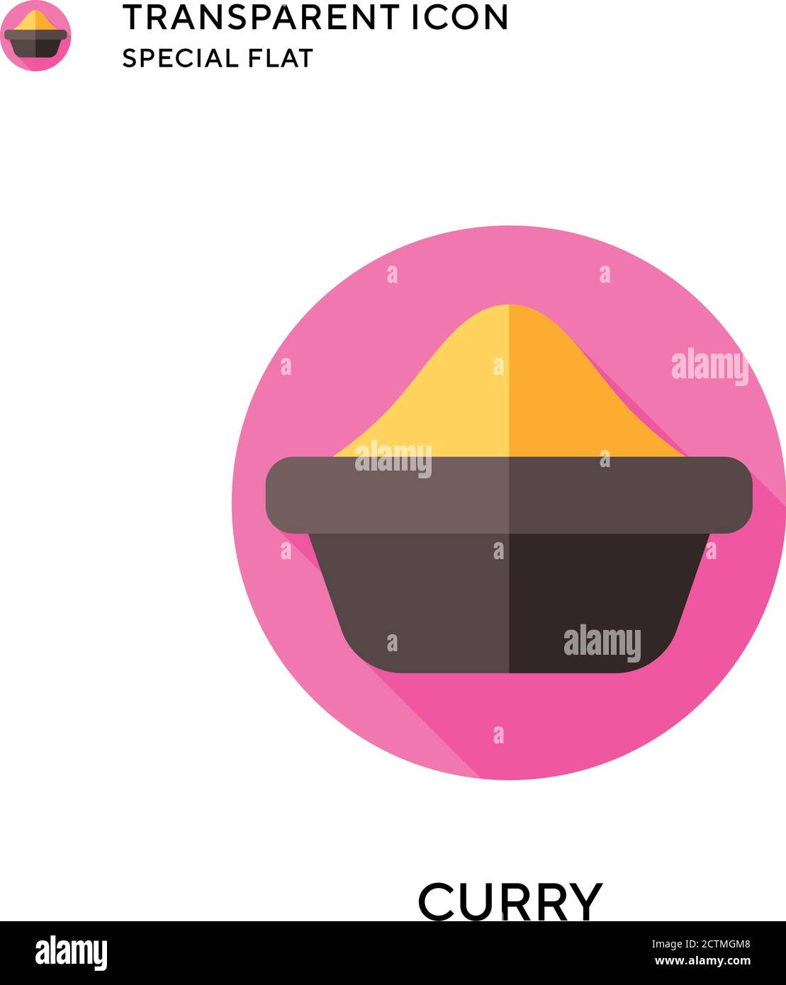 Thai food chicken green curry top view Stock Vector Images - Alamy