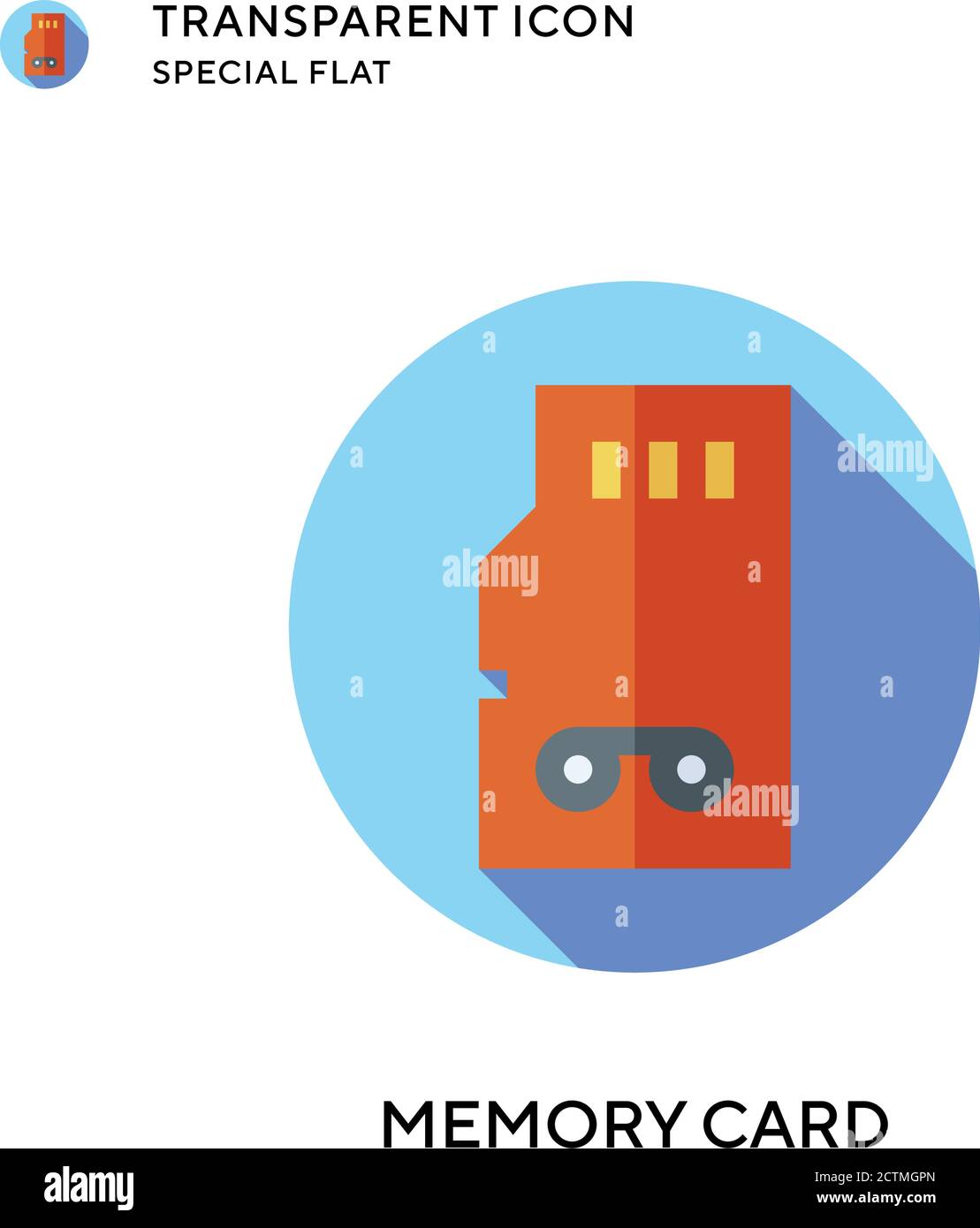 Memory card vector icon. Flat style illustration. EPS 10 vector Stock ...