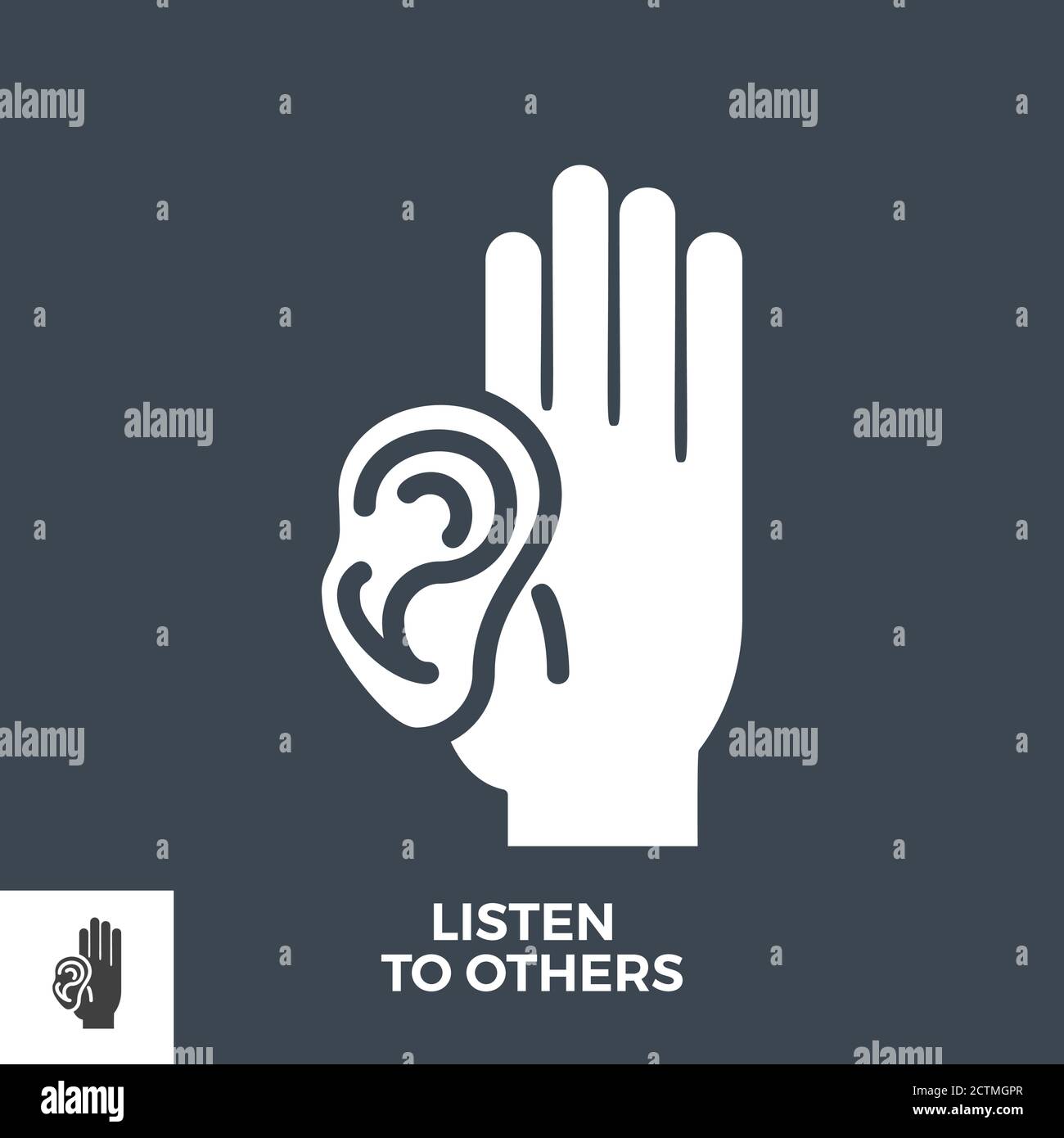 Listen to Others Glyph Vector Icon Stock Vector Image & Art - Alamy