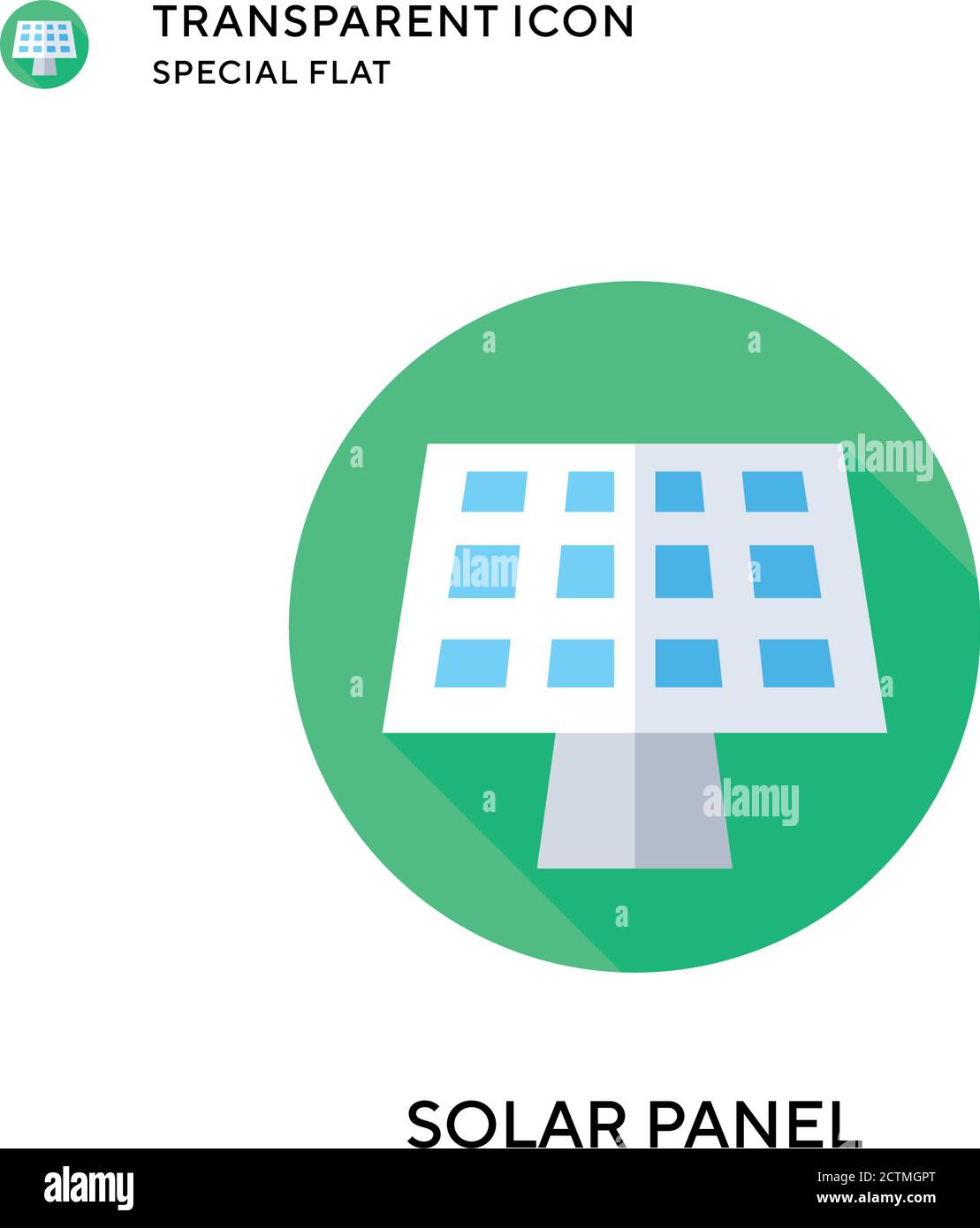 Solar panel vector icon. Flat style illustration. EPS 10 vector Stock ...