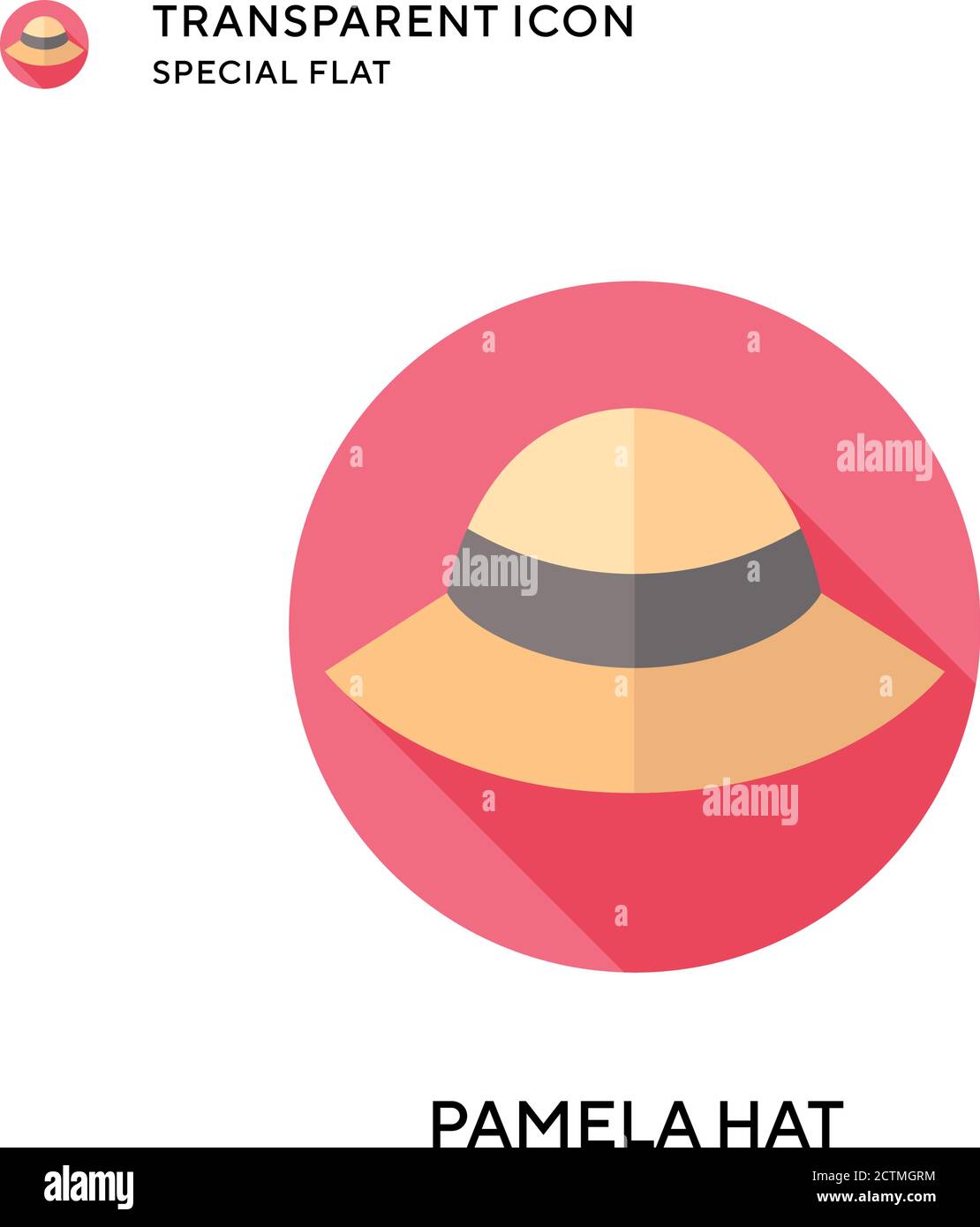 Pamela hat vector icon. Flat style illustration. EPS 10 vector Stock ...