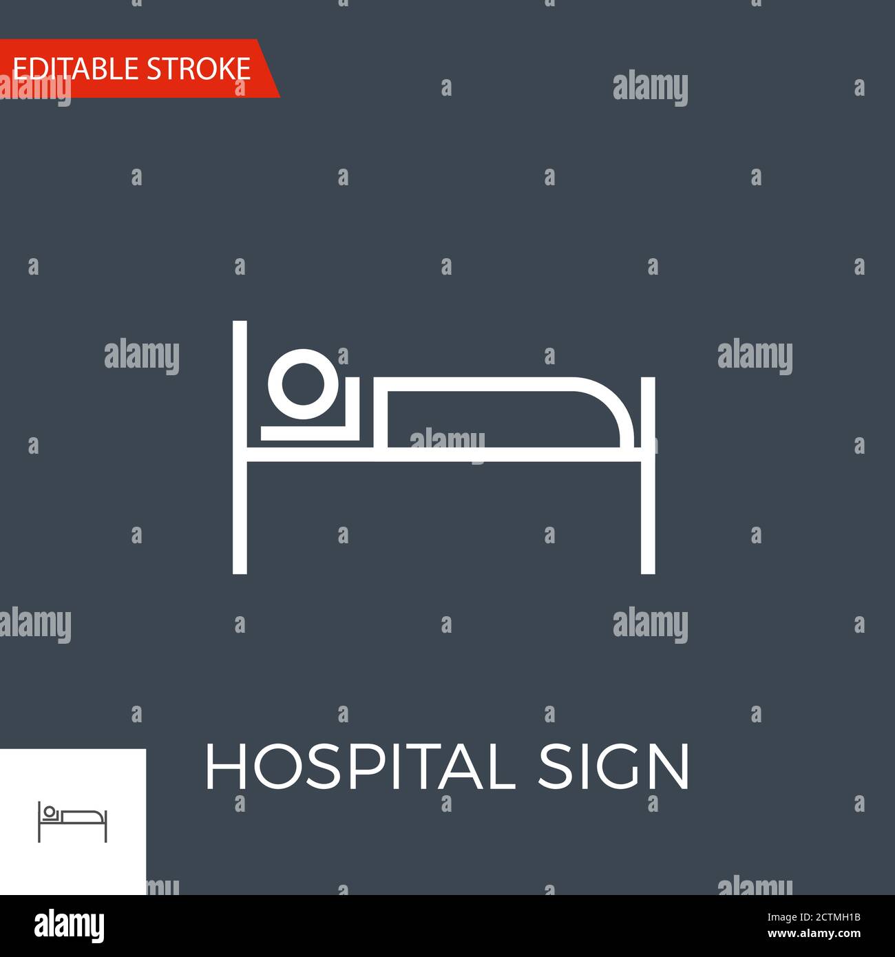 Hospital Sign Vector Icon Stock Vector Image & Art - Alamy