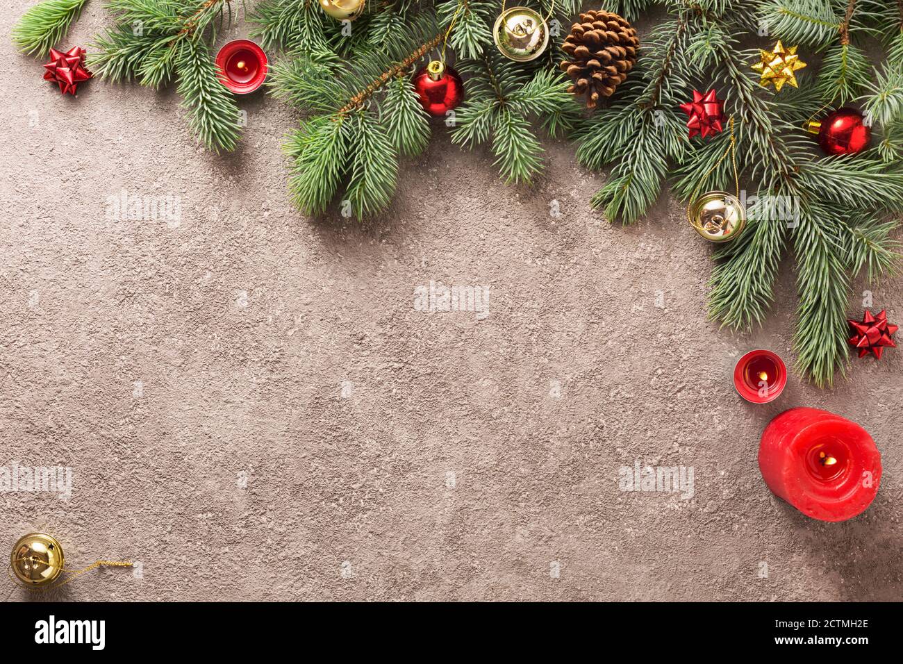 Christmas background with Christmas tree decorated colorful Christmas ...
