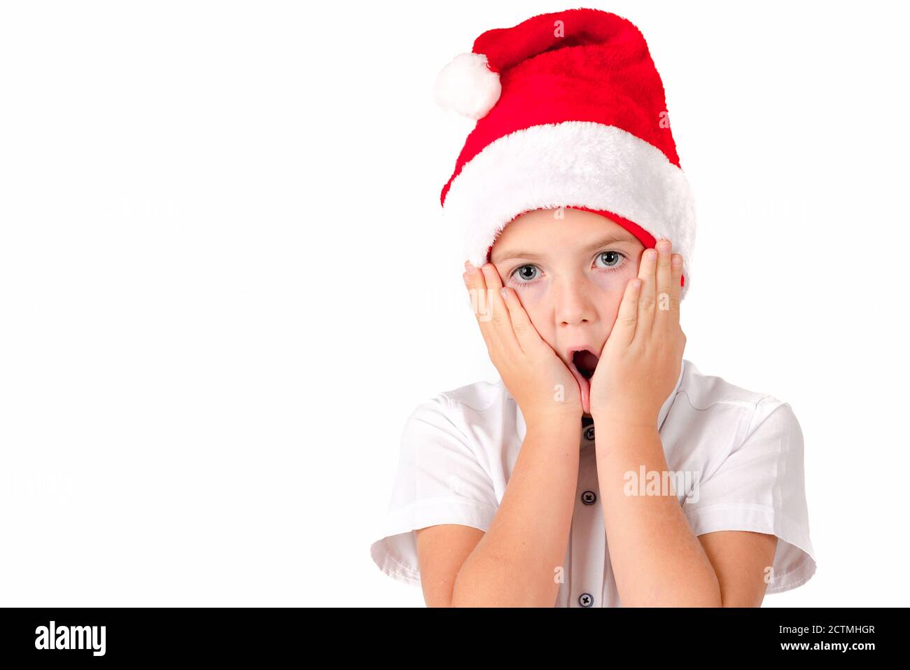 Boy wearing santa claus hi-res stock photography and images - Alamy