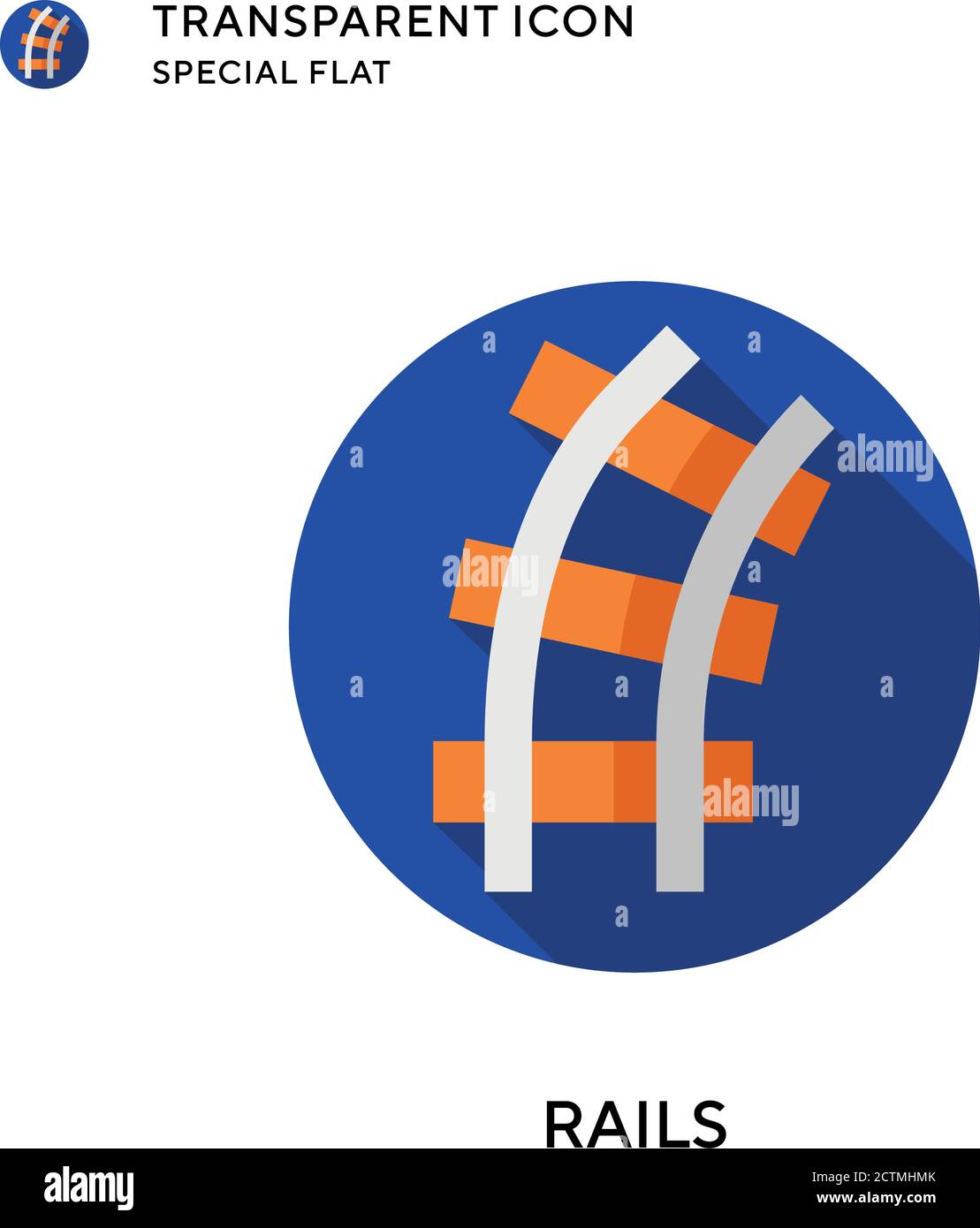 Rails vector icon. Flat style illustration. EPS 10 vector Stock Vector ...