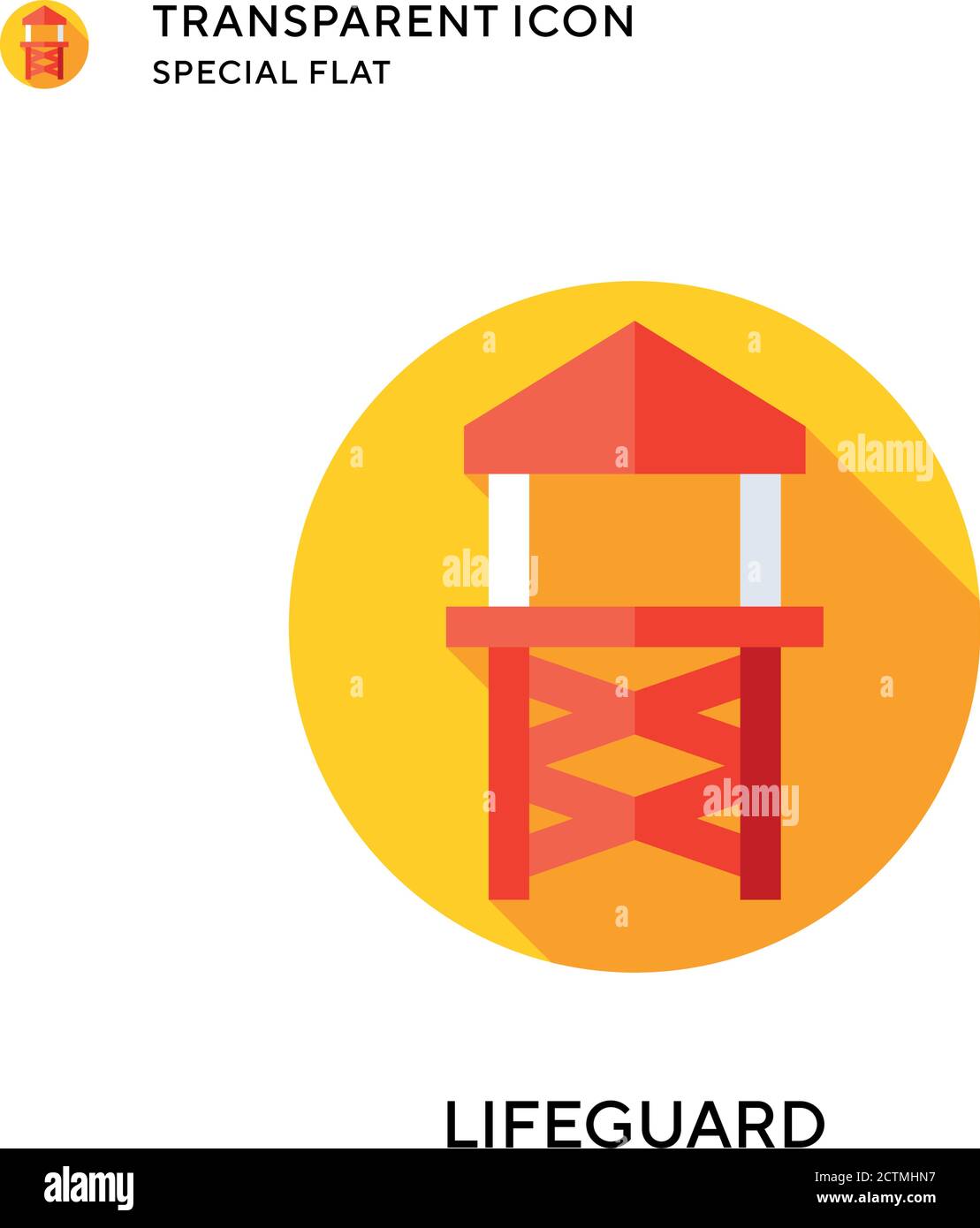 Lifeguard vector icon. Flat style illustration. EPS 10 vector Stock ...