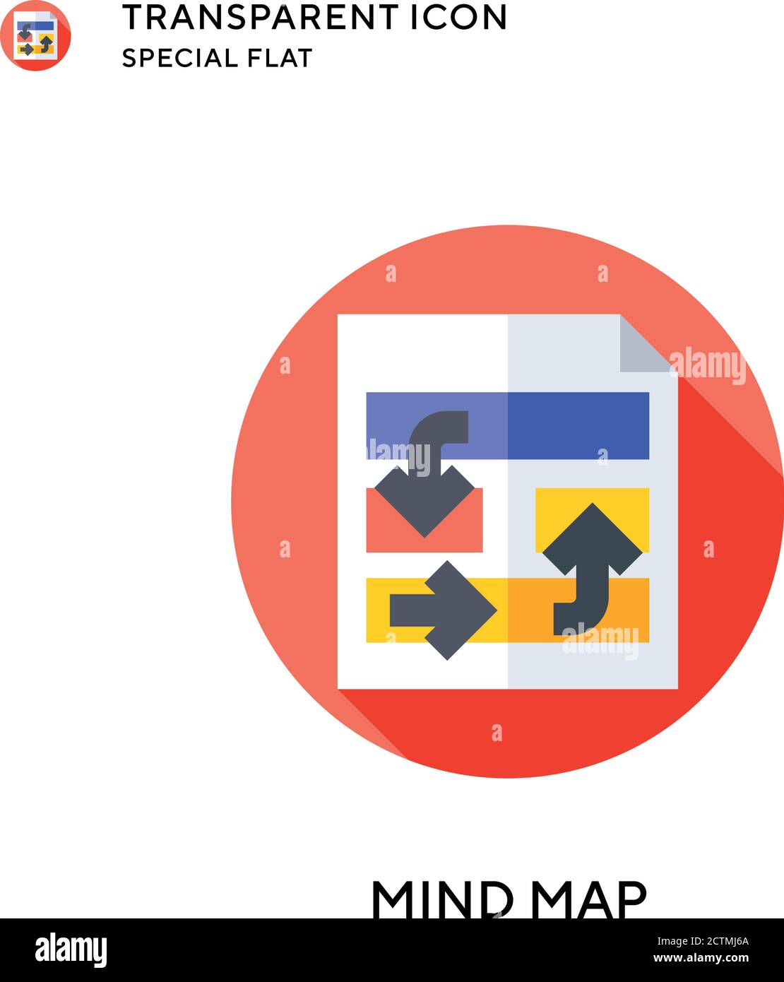 Mind map vector icon. Flat style illustration. EPS 10 vector Stock ...