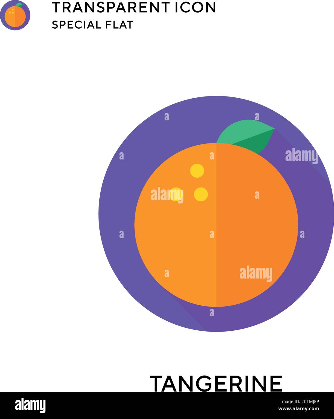 Tangerine segment Stock Vector Images - Alamy