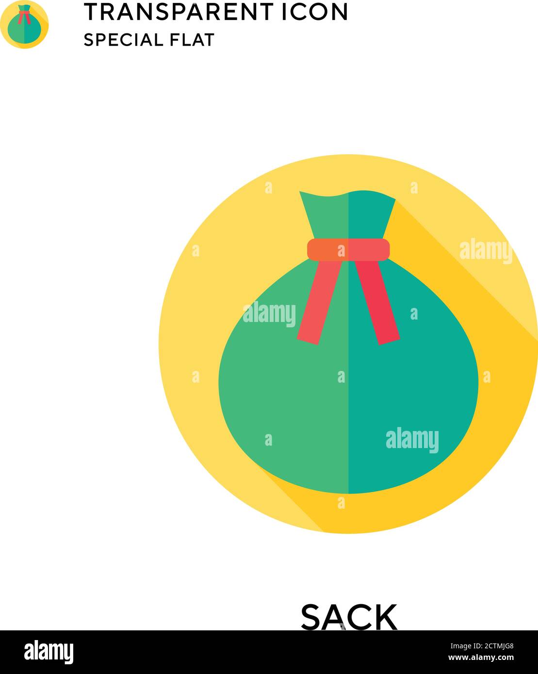 Sack vector icon. Flat style illustration. EPS 10 vector Stock Vector ...