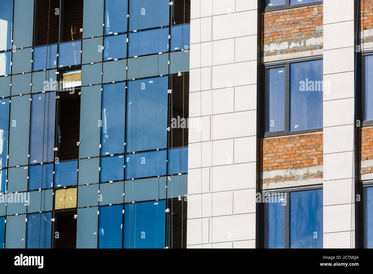 Building facade renovation, house reconstruction, repair Stock Photo ...