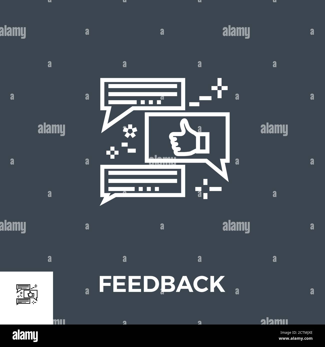 Positive feedback line icon Stock Vector Images - Alamy