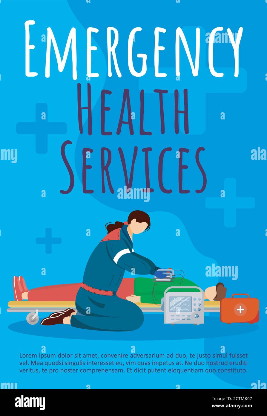 Emergency health service brochure template Stock Vector Image & Art - Alamy