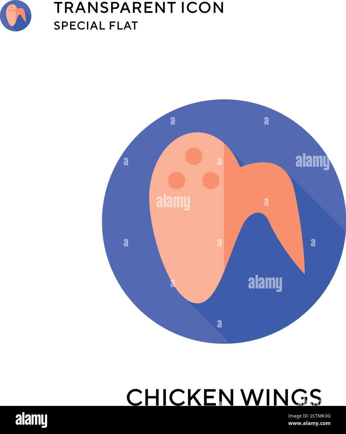 Chicken wings vector icon. Flat style illustration. EPS 10 vector Stock ...