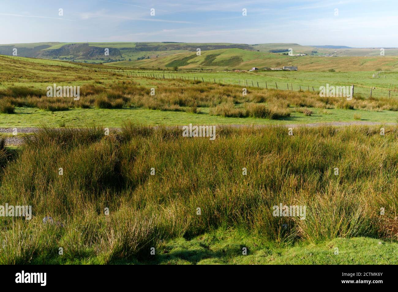View looking West towards the Rhymney Valley from Cefn Golau, Tredegar ...