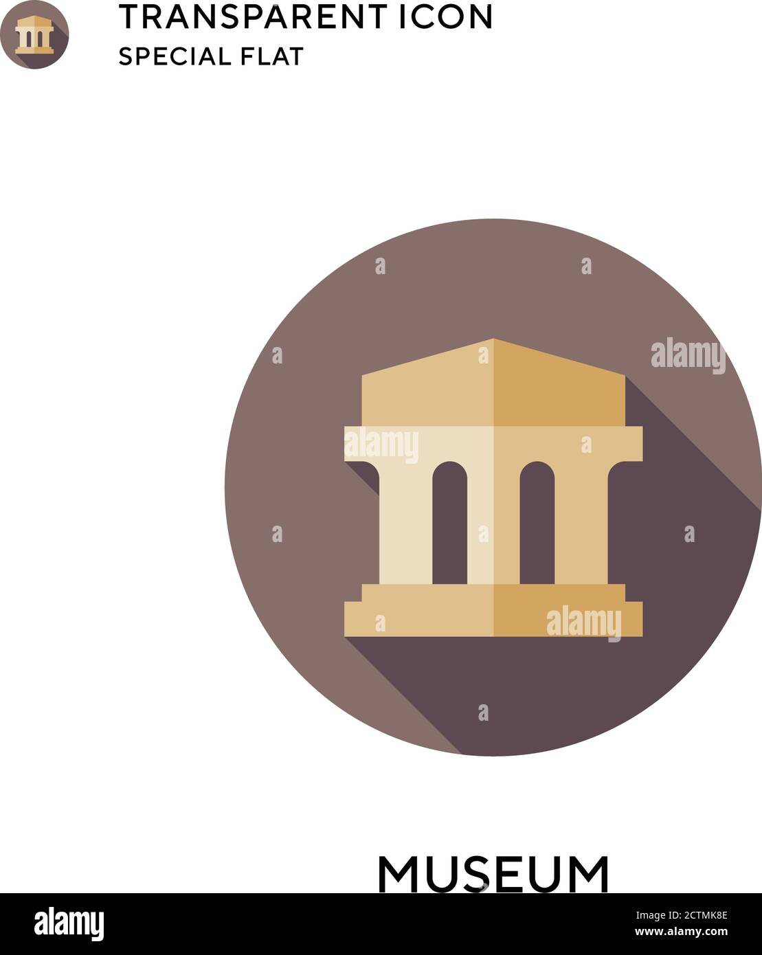 Museum vector icon. Flat style illustration. EPS 10 vector Stock Vector ...