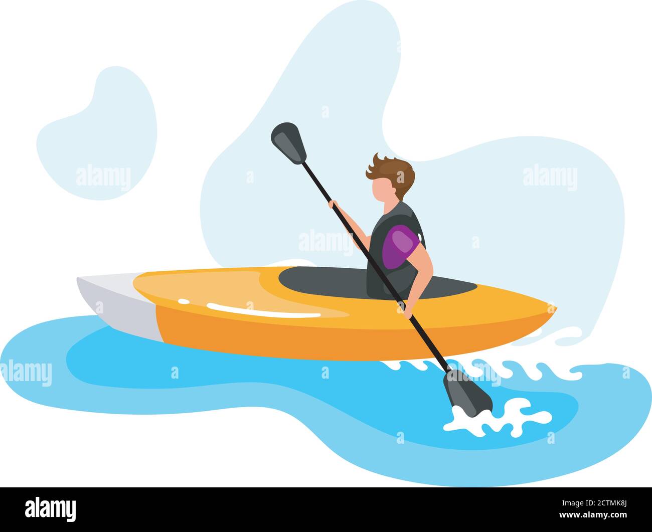 Kayaking flat vector illustration Stock Vector Image & Art - Alamy