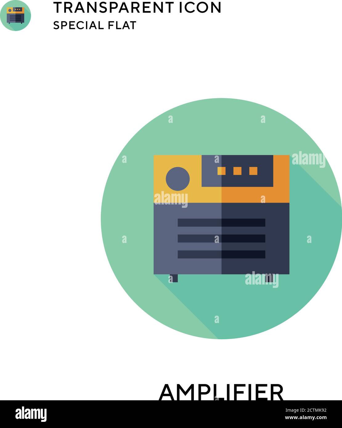 Amplifier vector icon. Flat style illustration. EPS 10 vector Stock ...