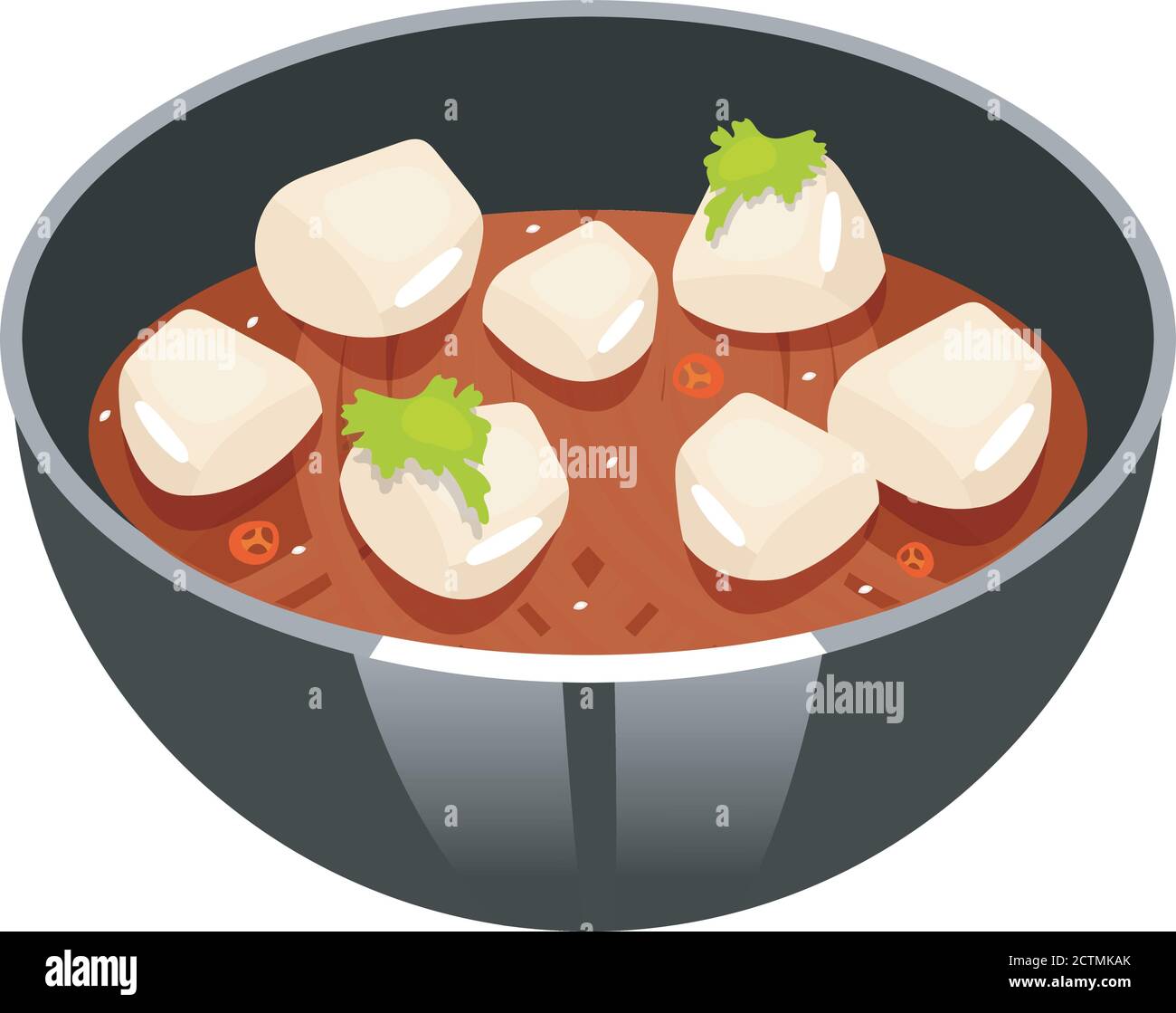 Bowl leaf japanese food Stock Vector Images - Alamy