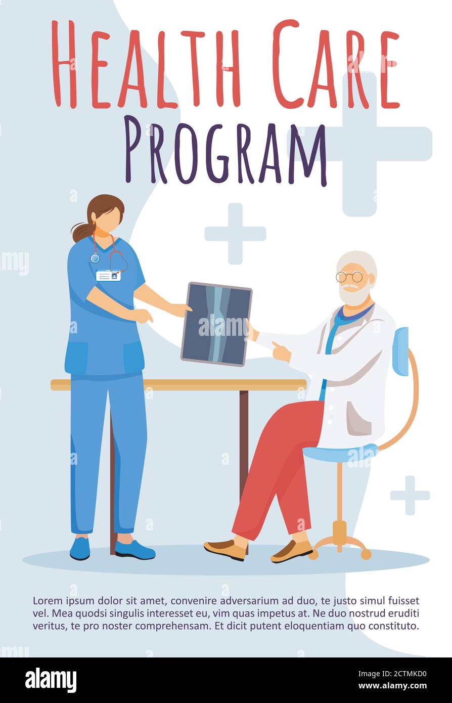 Healthcare program brochure template Stock Vector Image & Art - Alamy