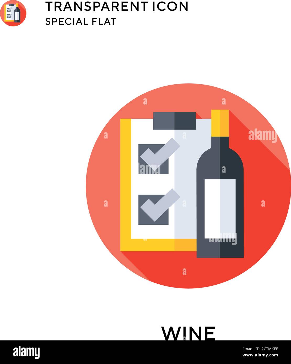 Wine vector icon. Flat style illustration. EPS 10 vector Stock Vector ...
