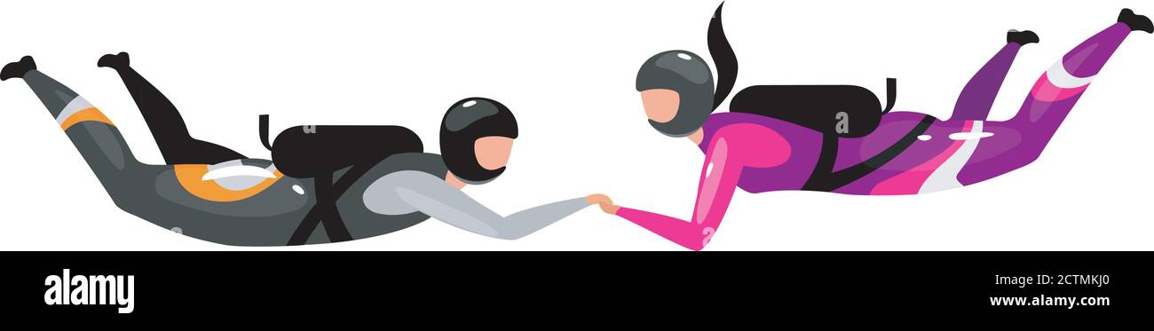 Accelerated free-fall flat vector illustration Stock Vector Image & Art ...