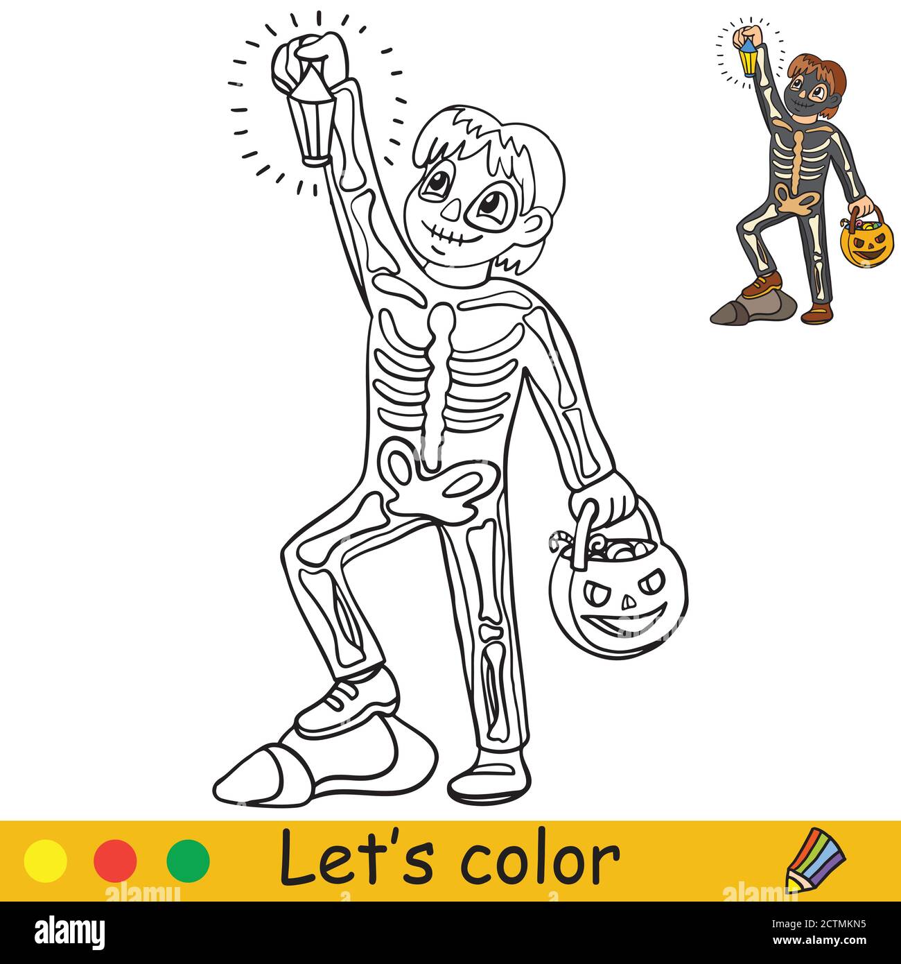 Halloween Skeleton Coloring Page