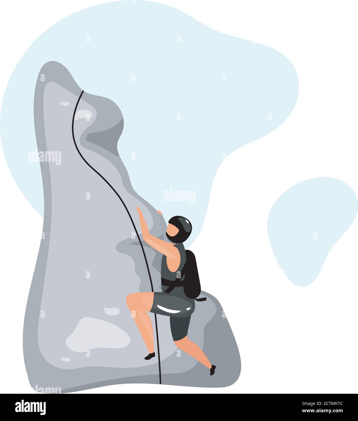 Mountain climbing flat vector illustration Stock Vector Image & Art - Alamy