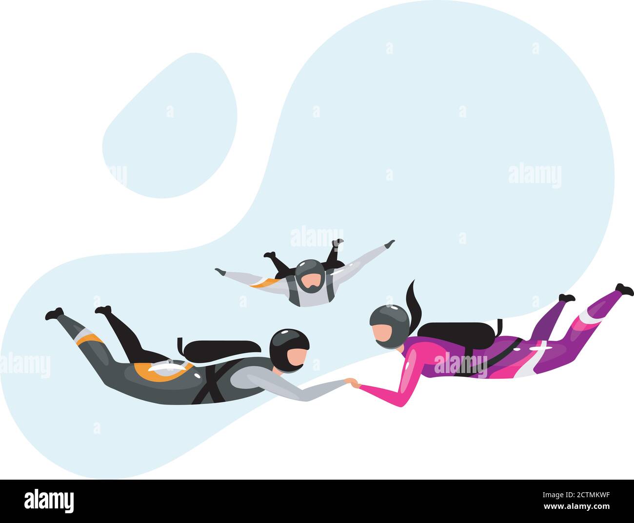 Accelerated free-fall flat vector illustration Stock Vector Image & Art ...