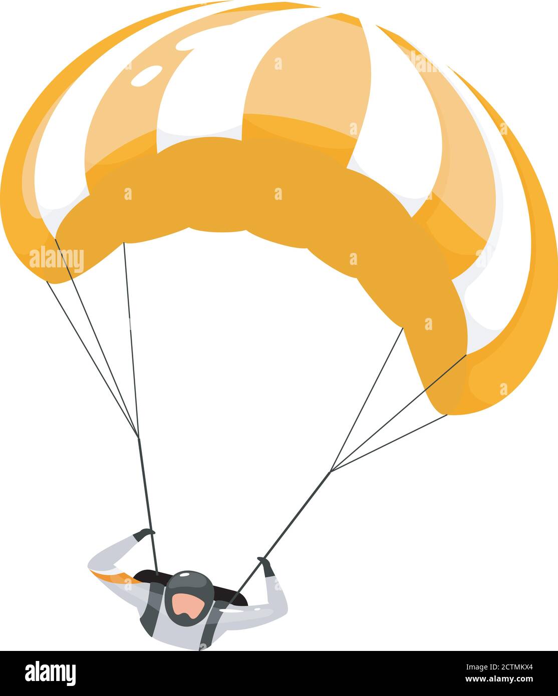 Parachuting flat vector illustration Stock Vector Image & Art - Alamy