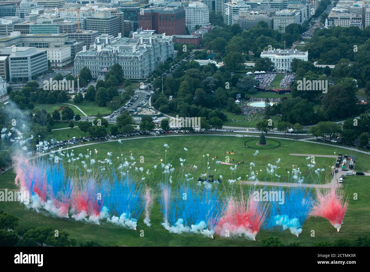 On July 4, 2020, during the Salute to America event, red, white, and ...