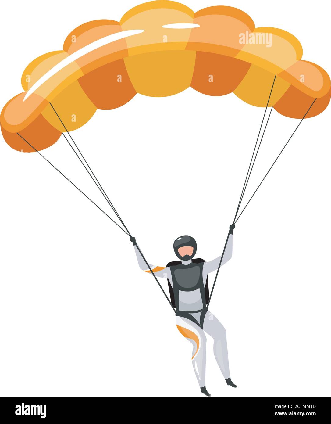 Parachuting flat vector illustration Stock Vector Image & Art - Alamy