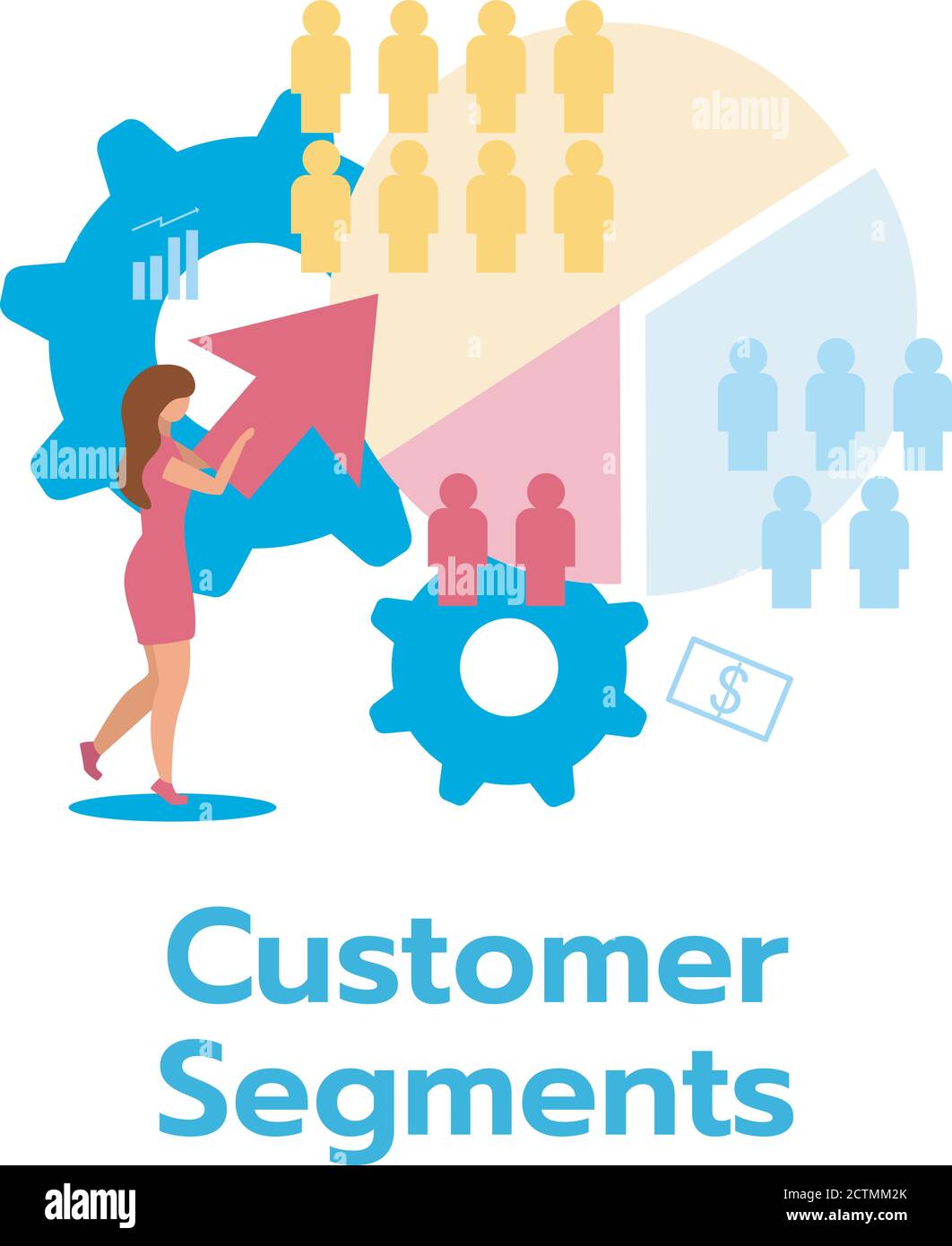 Customer segment flat vector illustration Stock Vector Image & Art - Alamy